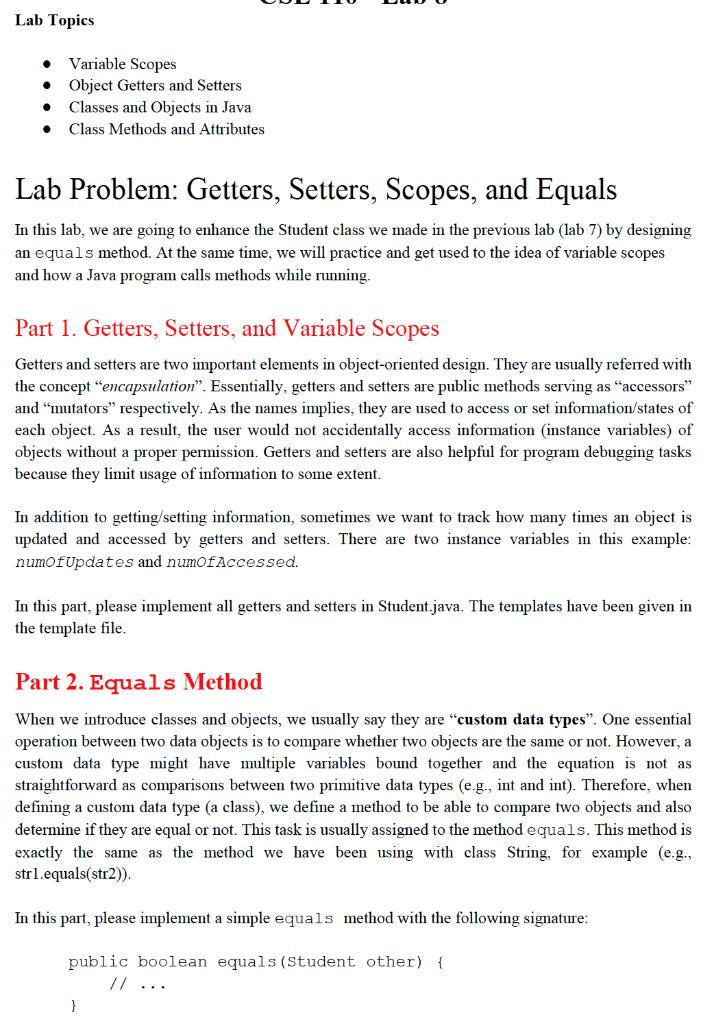 Solved CSE 110 Lab 8 - I've referenced other labs similar, | Chegg.com