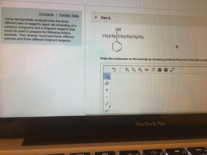 Solved Part A Using retrosynthetic analysisl draw the three | Chegg.com