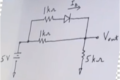 Solved Find Vout and Id in the circuit below. Assume VD = | Chegg.com