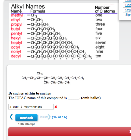 Solved Gen Alkyl Names Name Formula methyl ethyl -CH2CH3 | Chegg.com
