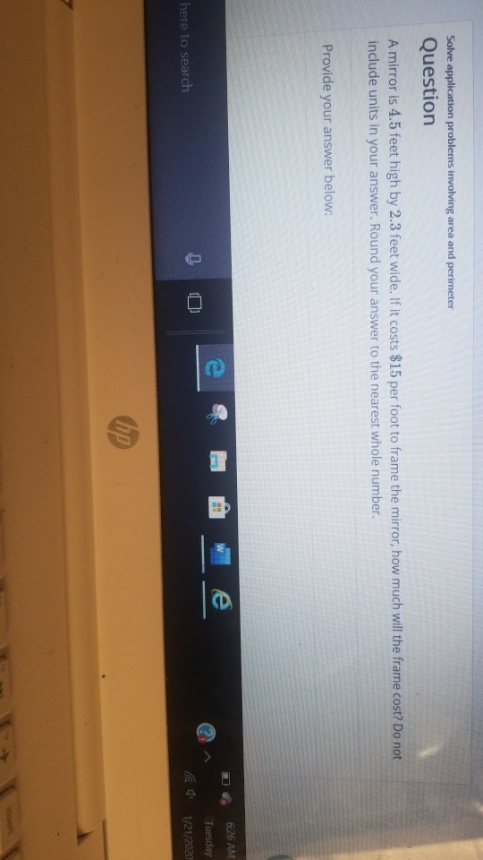 Solved Solve application problems involving area and | Chegg.com