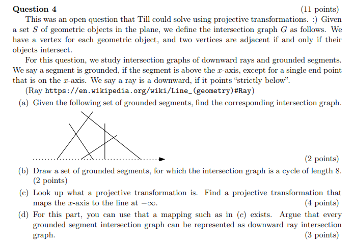 Question 4 (11 points) This was an open question that | Chegg.com