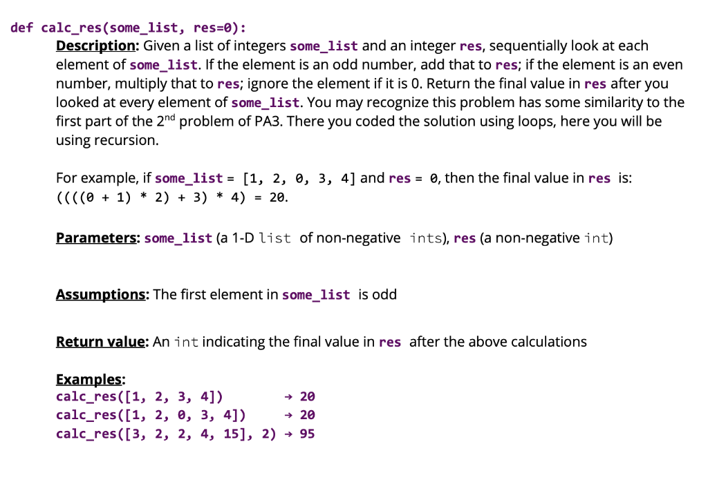 Solved Guidelines and Restrictions . You must use recursion | Chegg.com