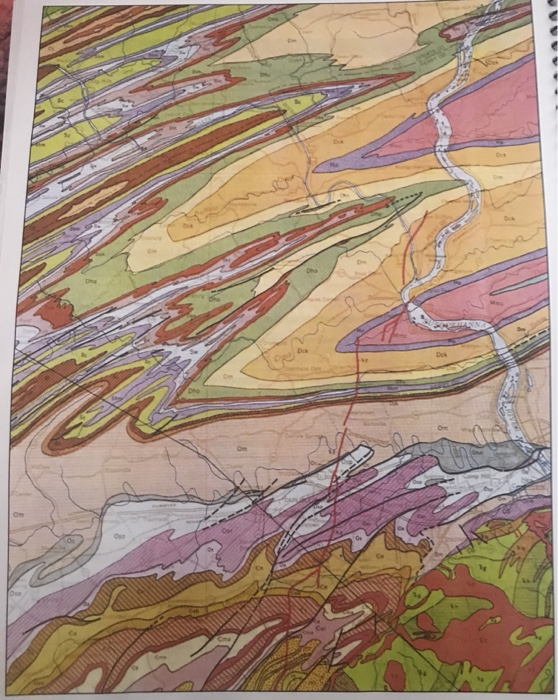 Solved 2. Using the geologic map found on page 234 (figure | Chegg.com