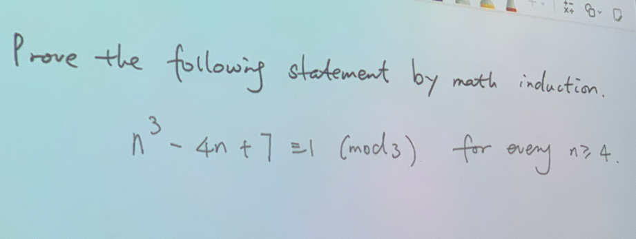 Solved Prove the following statement by math induction. | Chegg.com