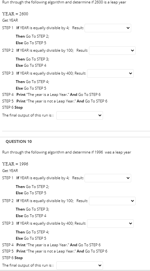 Solved Run through the following algorithm and determine if | Chegg.com