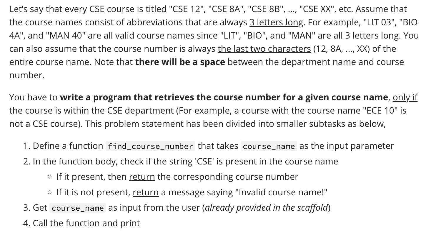 Solved Let's say that every CSE course is titled "CSE 12", | Chegg.com