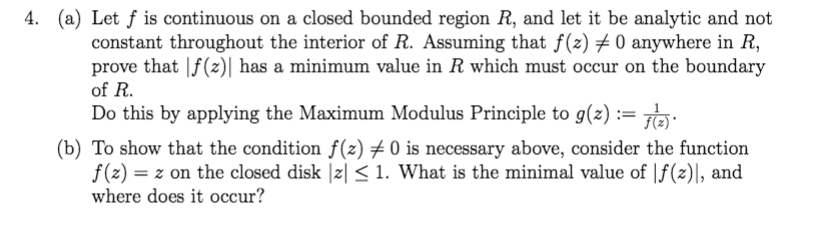 Solved 4 A Let F Is Continuous On A Closed Bounded Region 