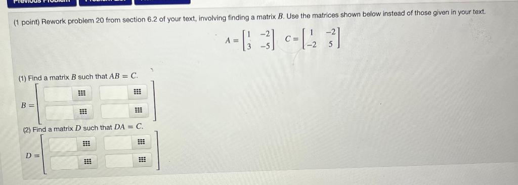 Solved (1 point) Rework problem 20 from section 6.2 of your | Chegg.com