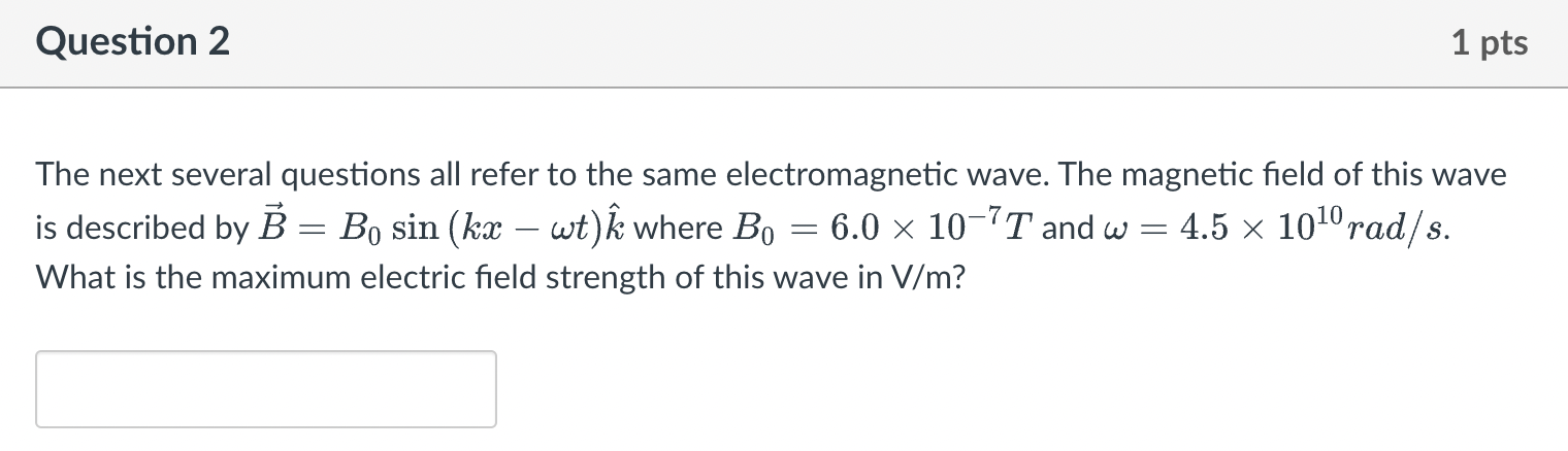 Solved What is this wave's wavelength in m ?The next several | Chegg.com