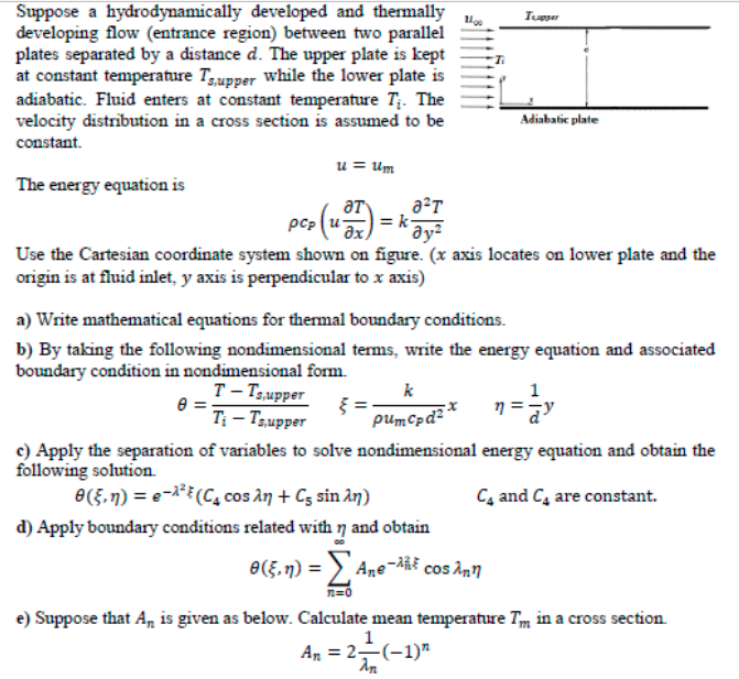 Solved 1106 ( 4 ) Suppose a hydrodynamically developed and | Chegg.com