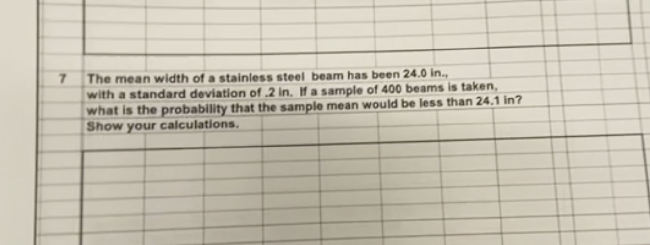 Solved The mean width of a stainless steel beam has been | Chegg.com