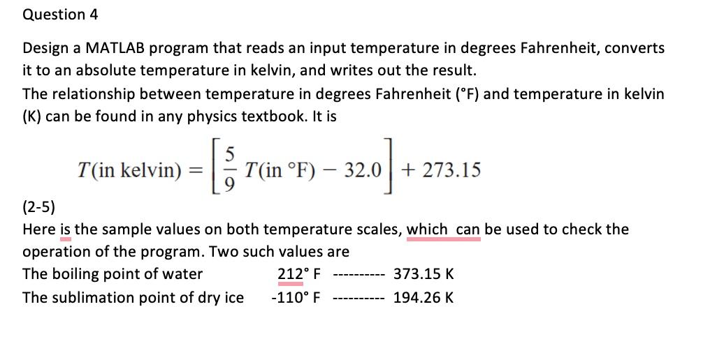 Solved Design a MATLAB program that reads an input | Chegg.com