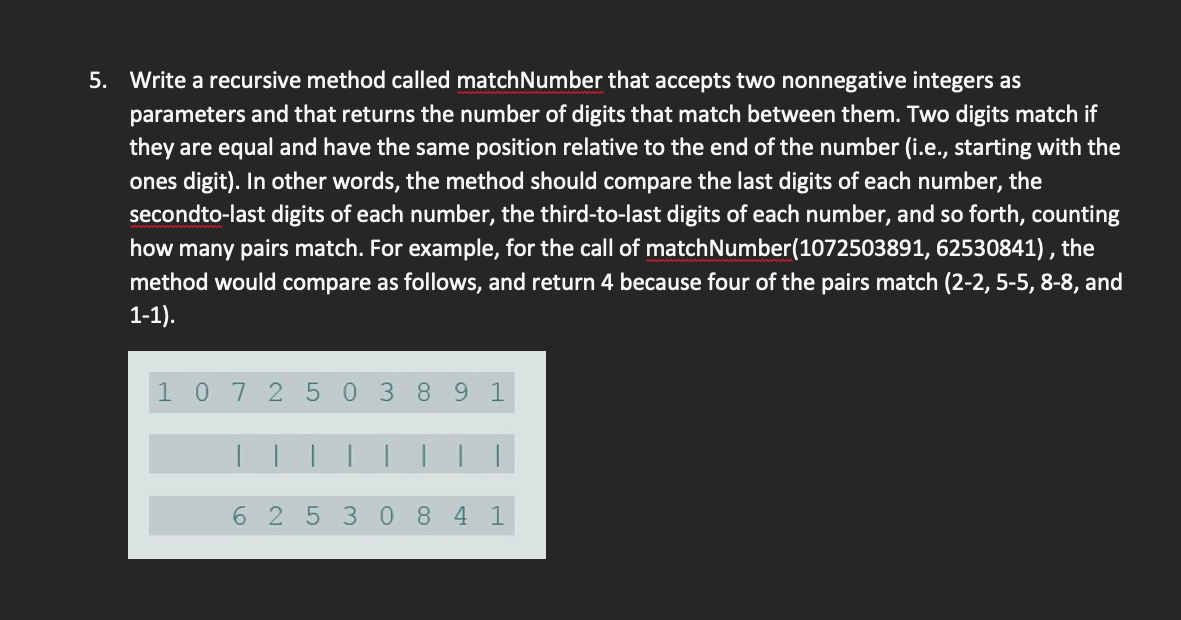Solved 3 Write A Recursive Method Called Evennumbers That 1917