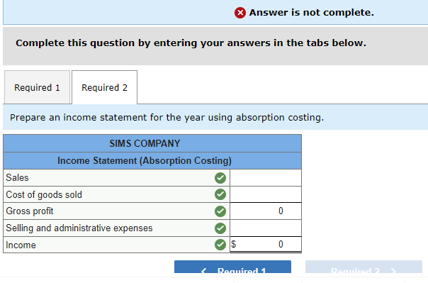 Solved Exercise 6-7 (Algo) Income reporting under absorption | Chegg.com