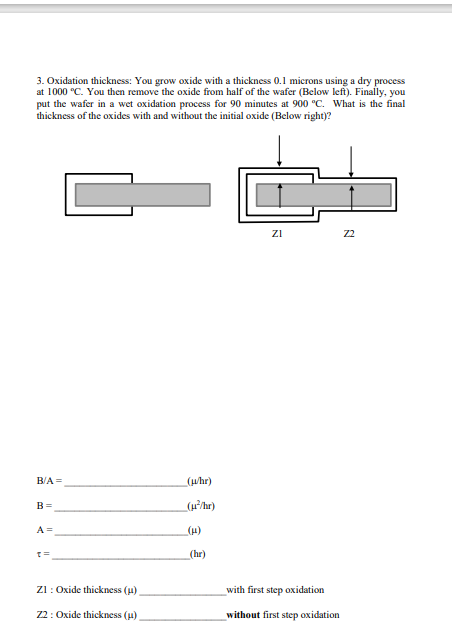 Solved 4. Wafer thickness: Calculate the following | Chegg.com