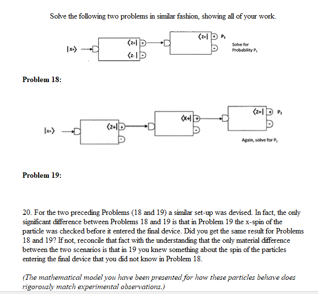 Solved Solve the following two problems in similar fashion, | Chegg.com