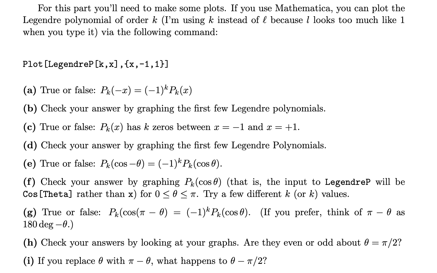 Solved For this part you'll need to make some plots. If you | Chegg.com