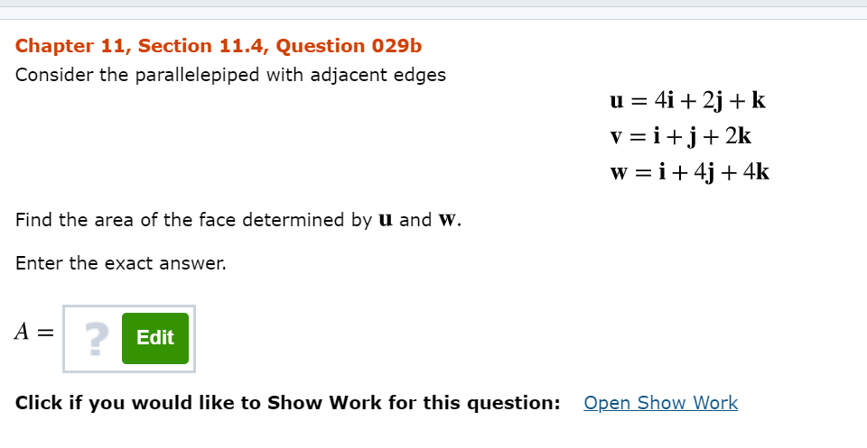 Solved 1. Consider the parallelepiped with adjacent | Chegg.com