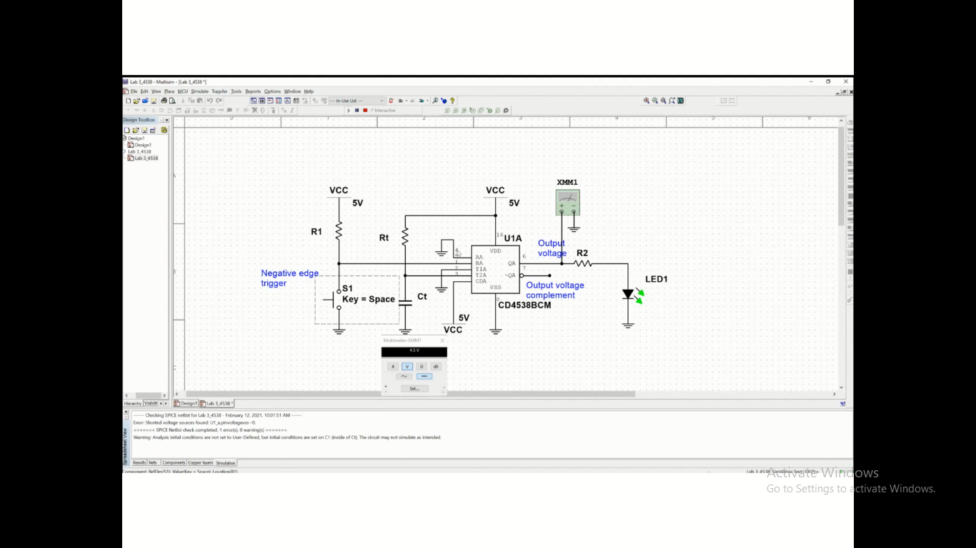 Using the CD4538, determine the values of R1, R2, Rt | Chegg.com