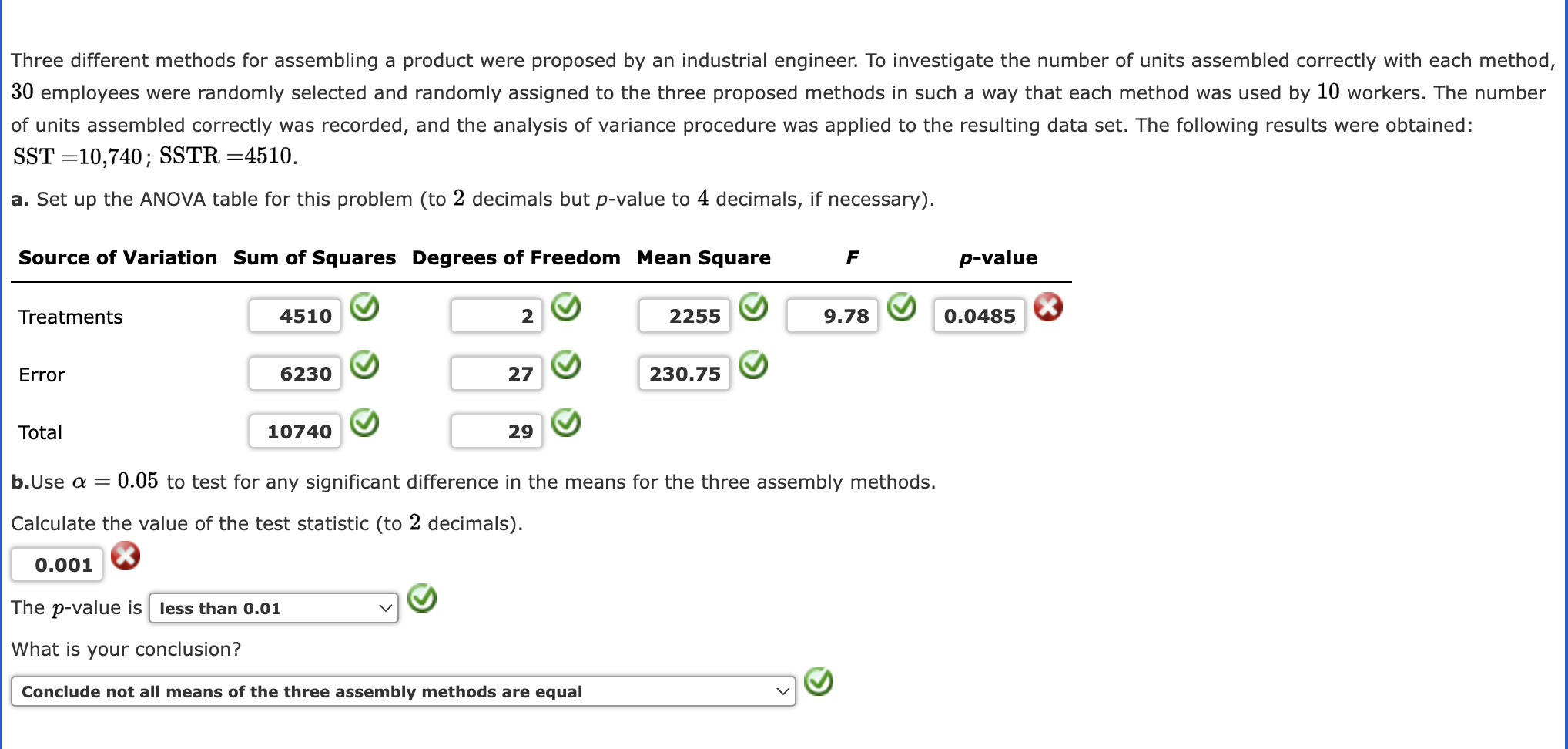 Solved Exercise 13.07 ﻿Algo (Analysis of Variance and the | Chegg.com