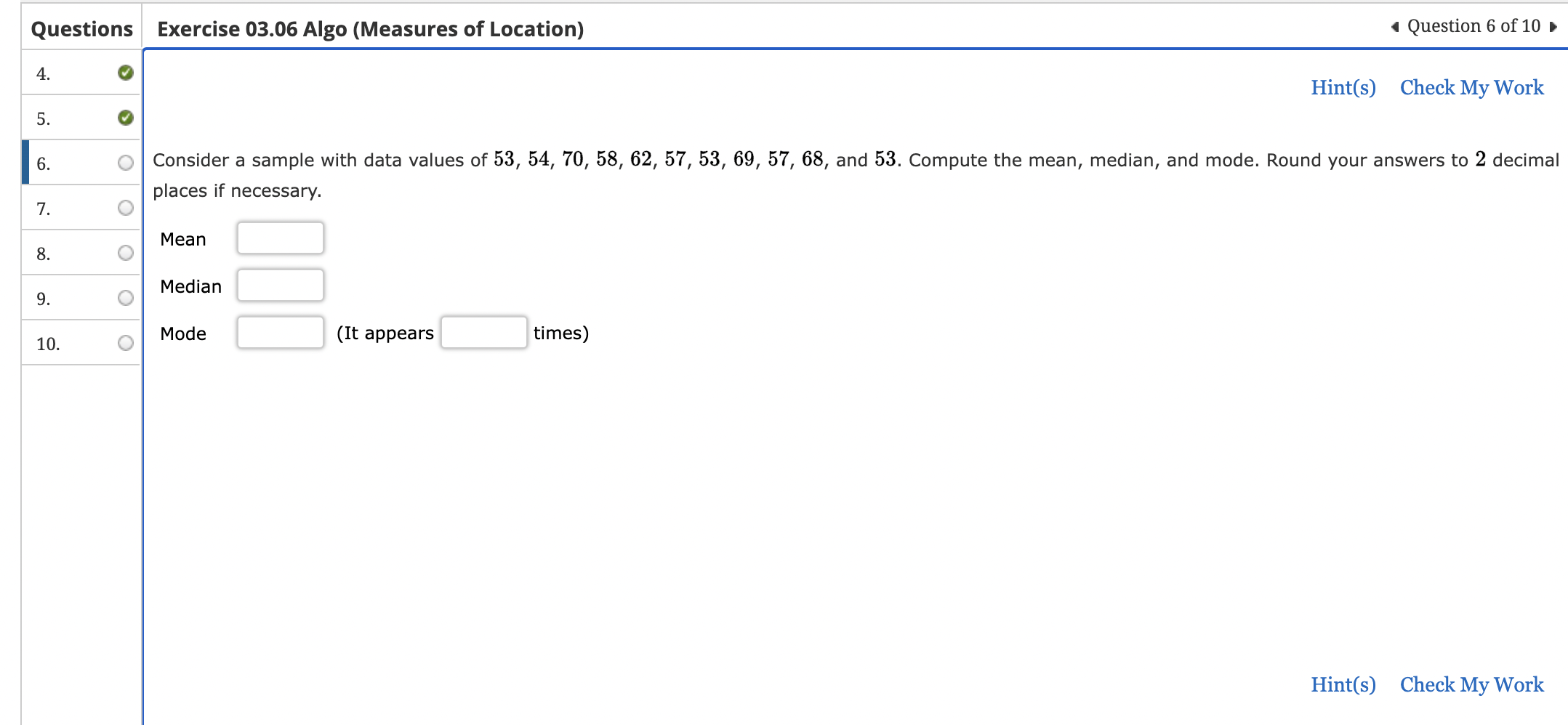 Solved Consider a sample with data values of | Chegg.com