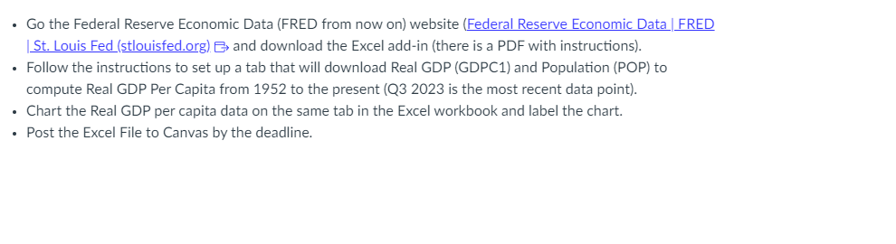 Solved Go the Federal Reserve Economic Data (FRED from now | Chegg.com