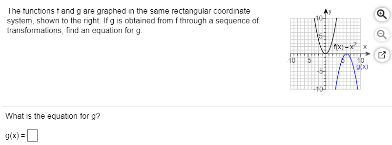 Solved The functions f and g are graphed in the same | Chegg.com
