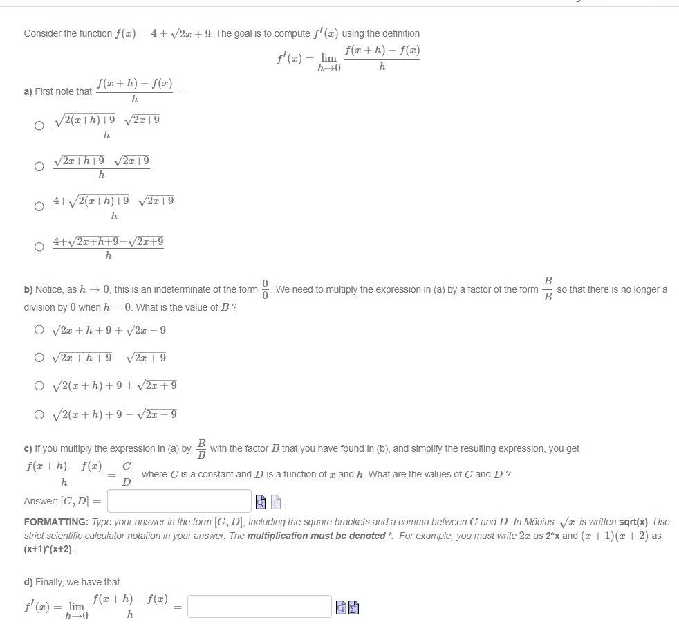 Solved Consider the function f(x)=4+2x+9. The goal is to | Chegg.com