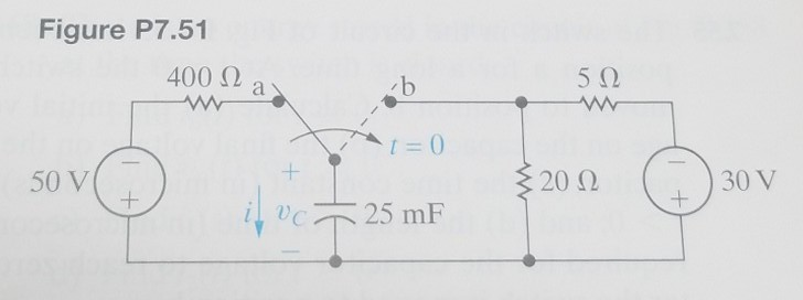 Solved 7.51 Assume that the switch in the circuit of Fig. | Chegg.com