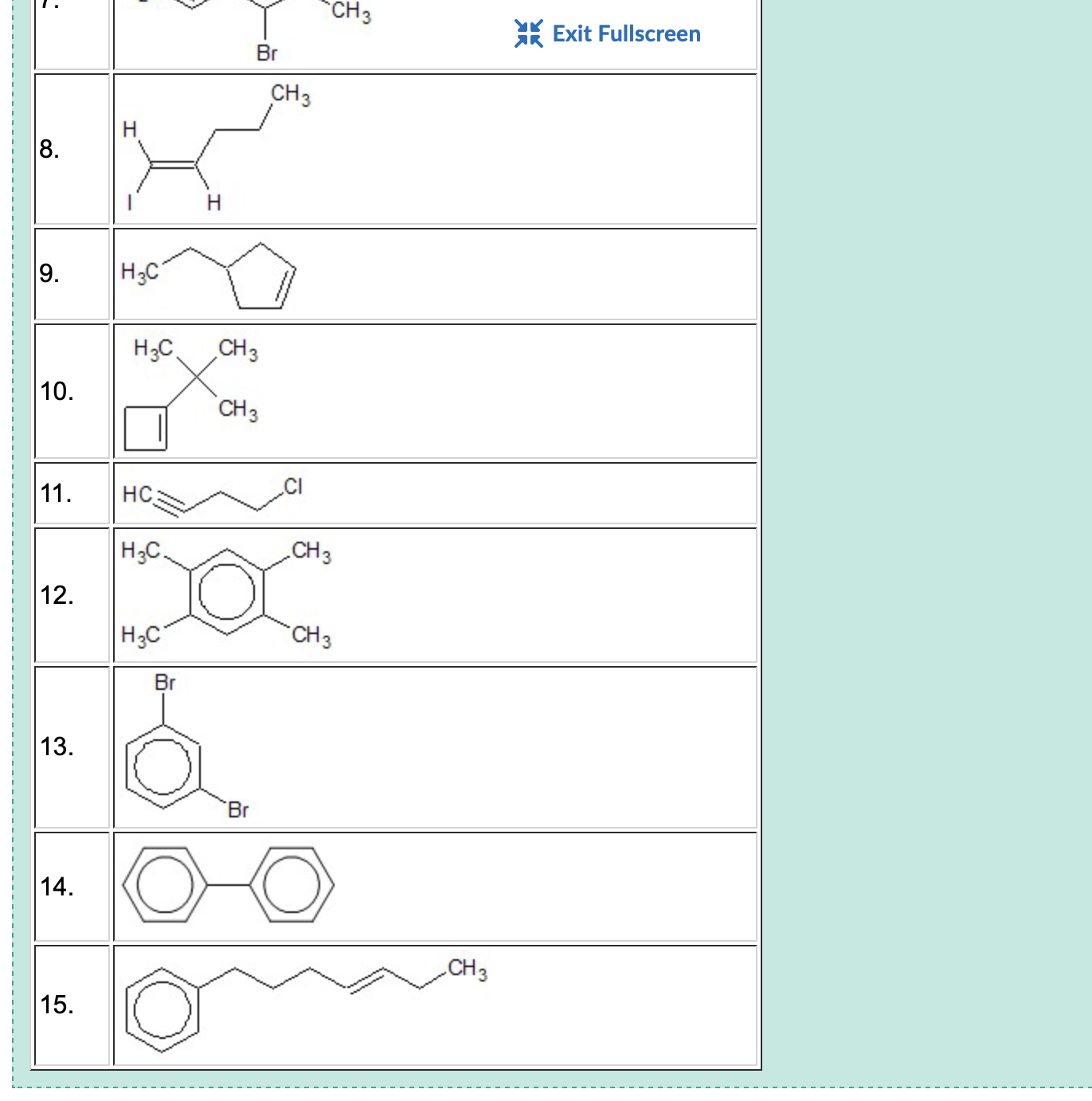 Solved Hydrocarbon Nomenclature II Total Marks : 30 (2 | Chegg.com