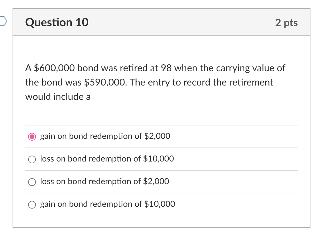 Solved A $600,000 bond was retired at 98 when the carrying | Chegg.com