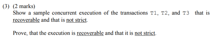 Solved Concurrent Executions Of Database Transactions