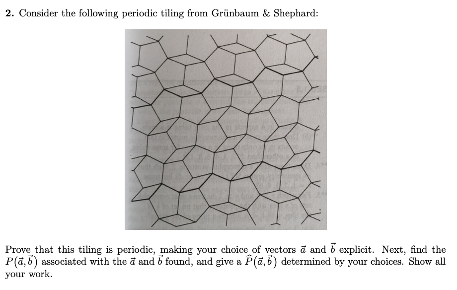 Solved 2. Consider the following periodic tiling from | Chegg.com