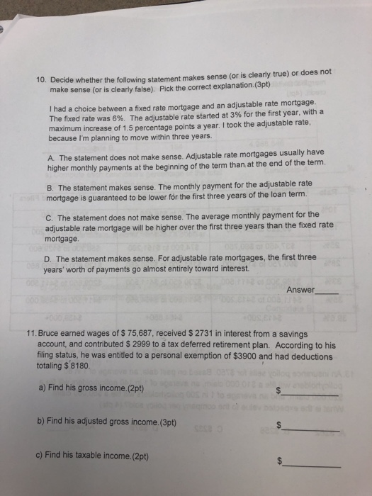 Solved Decide whether the following statement makes sense | Chegg.com