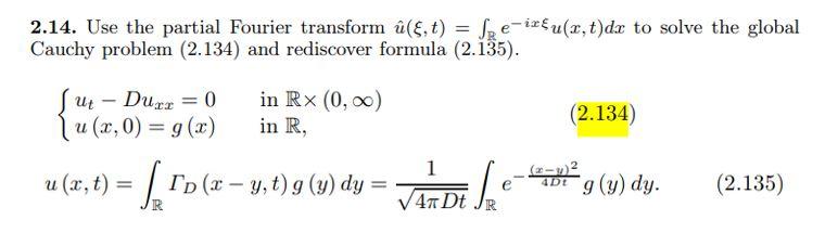 Solved 2 14 Use The Partial Fourier Transform