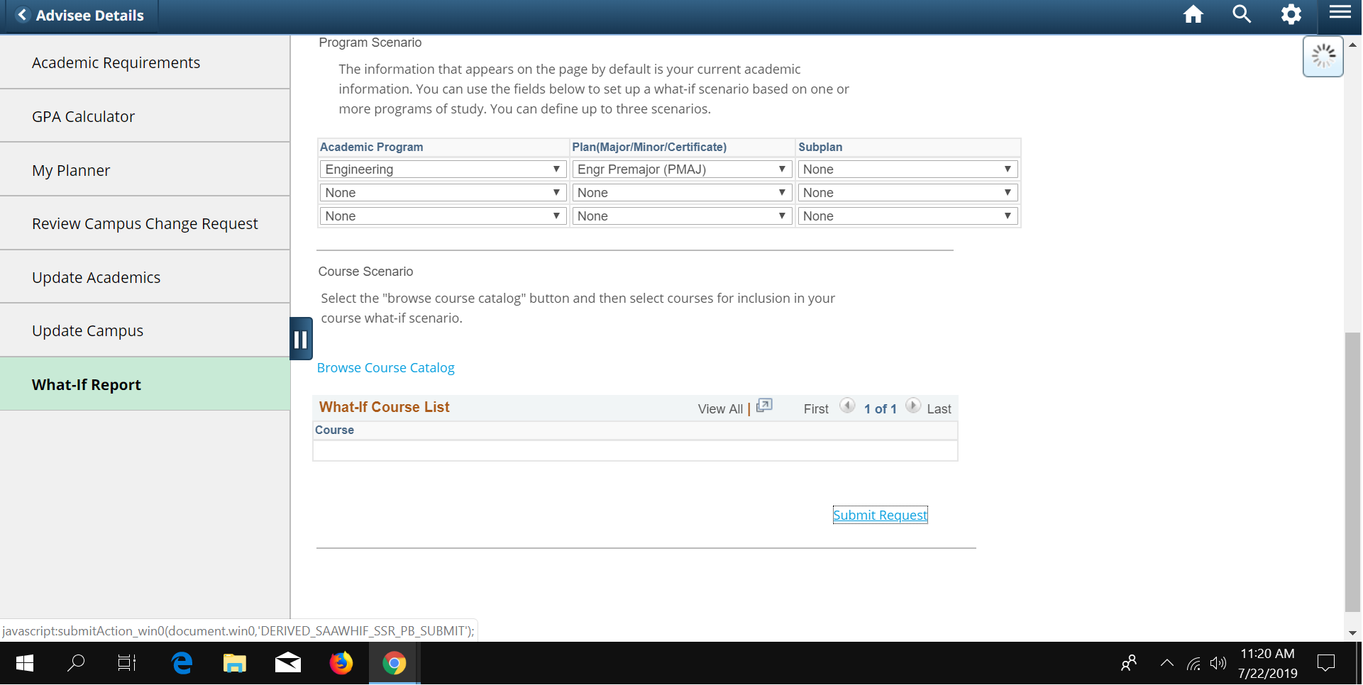 Solved Below is a screen capture of LionPATH during a | Chegg.com