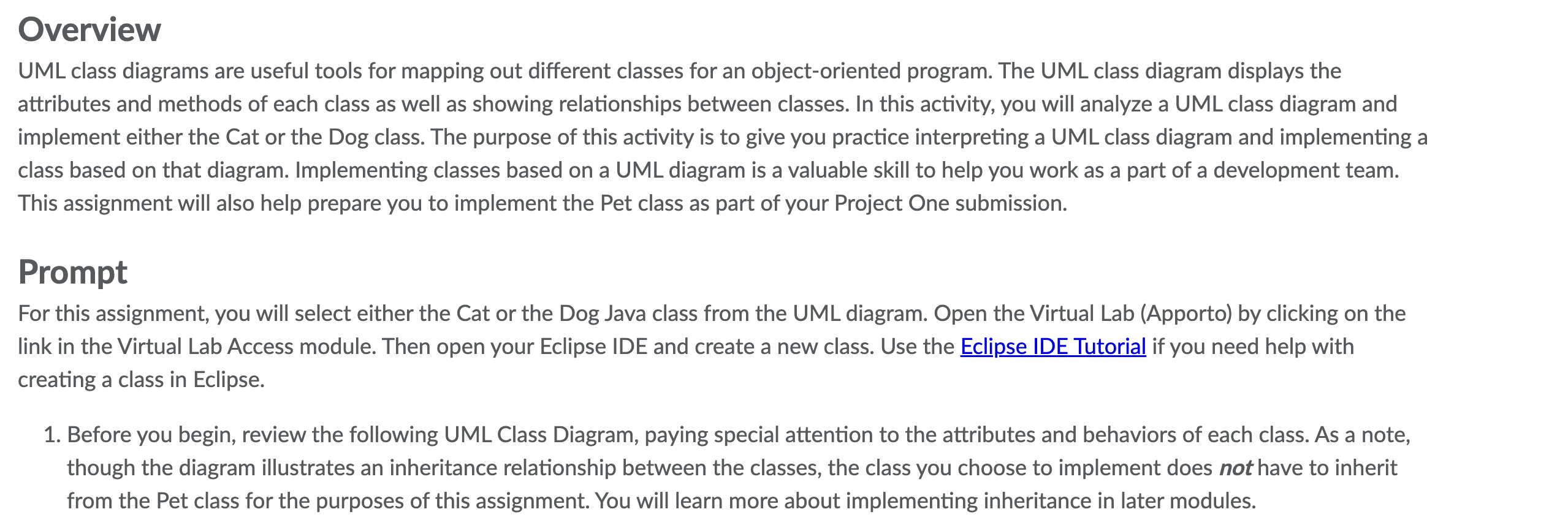 Solved Overview UML class diagrams are useful tools for | Chegg.com