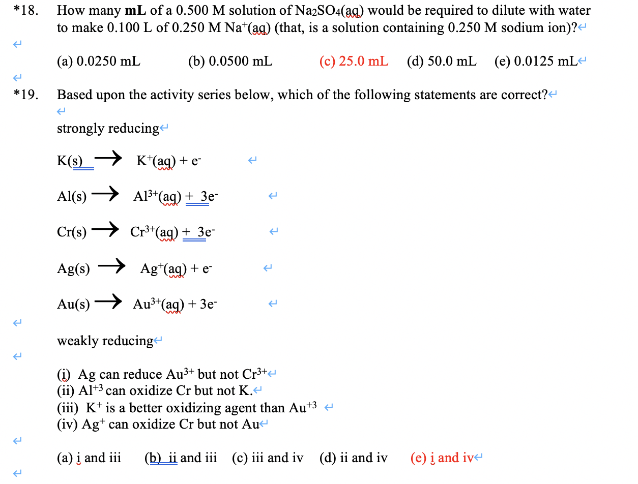 Solved *18. How many mL of a 0.500 M solution of Na2SO4(aq) | Chegg.com