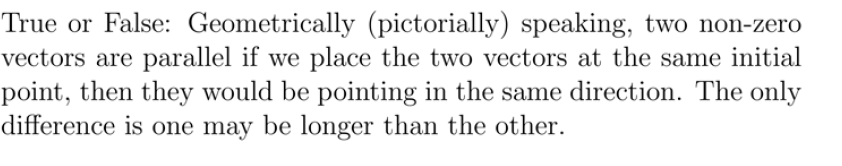 Solved True or False: The cross product is defined for two | Chegg.com