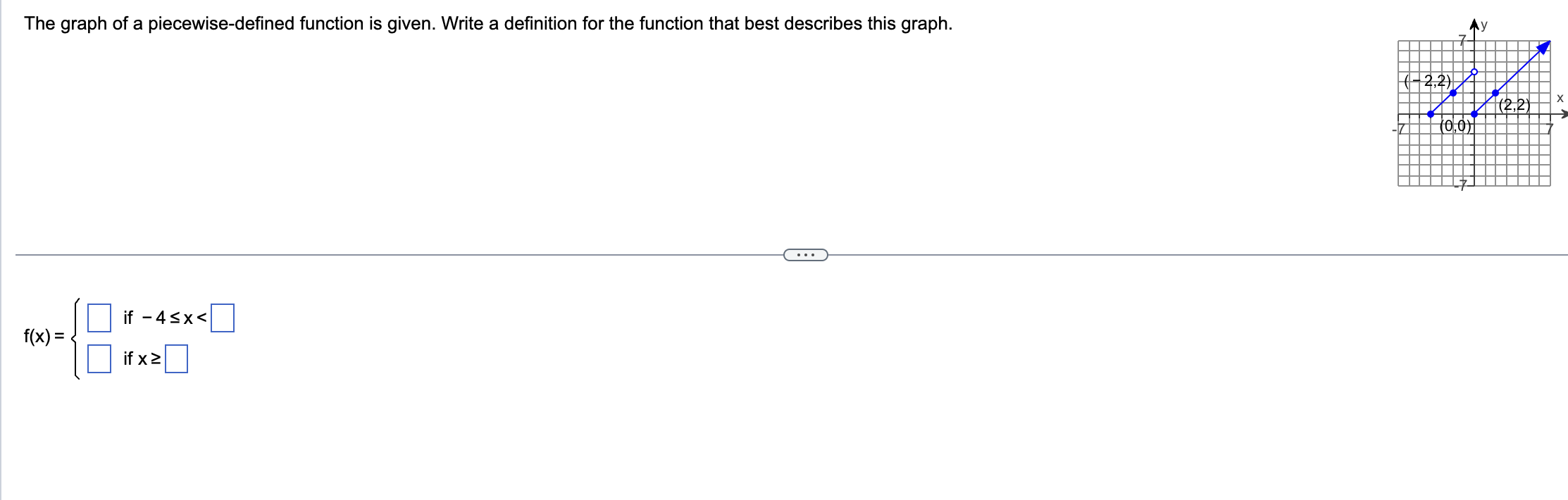 Solved The Graph Of A Piecewise Defined Function Is Given 1843