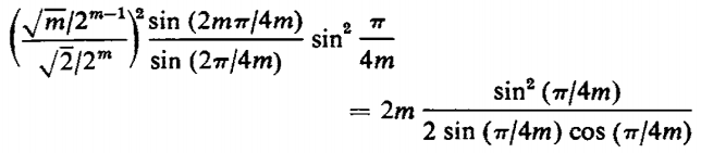 Solved El 27T 37T sin sin sin 2m 2m 2m m (m – 1)п sin 2m | Chegg.com