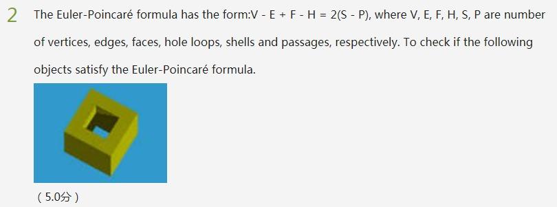 Solved 2 The Euler-Poincaré formula has the form:V - E + F - | Chegg.com