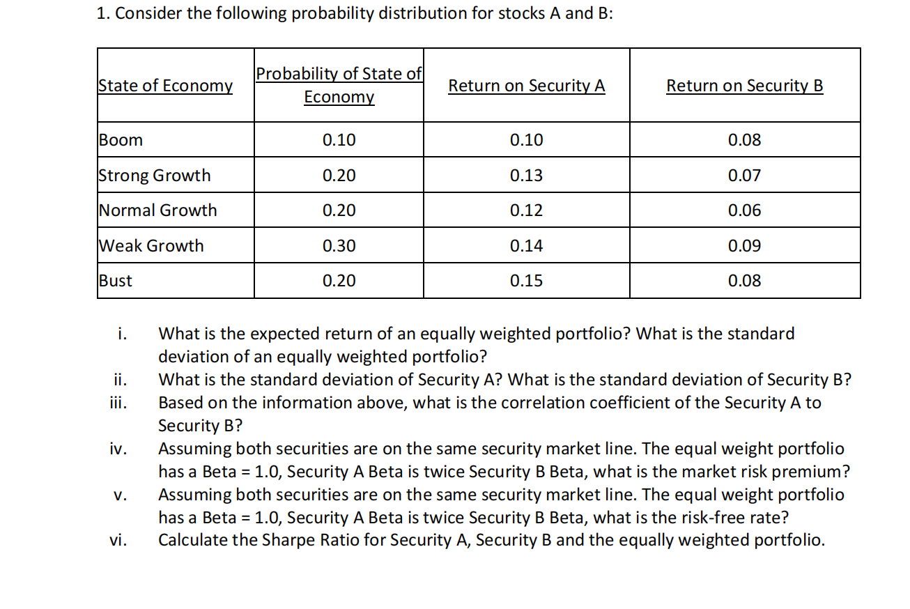 Solved Consider the following probability distribution for | Chegg.com