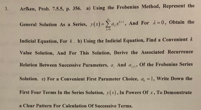 Solved 7.5.5 Obtain a series solution of the hypergeometric | Chegg.com