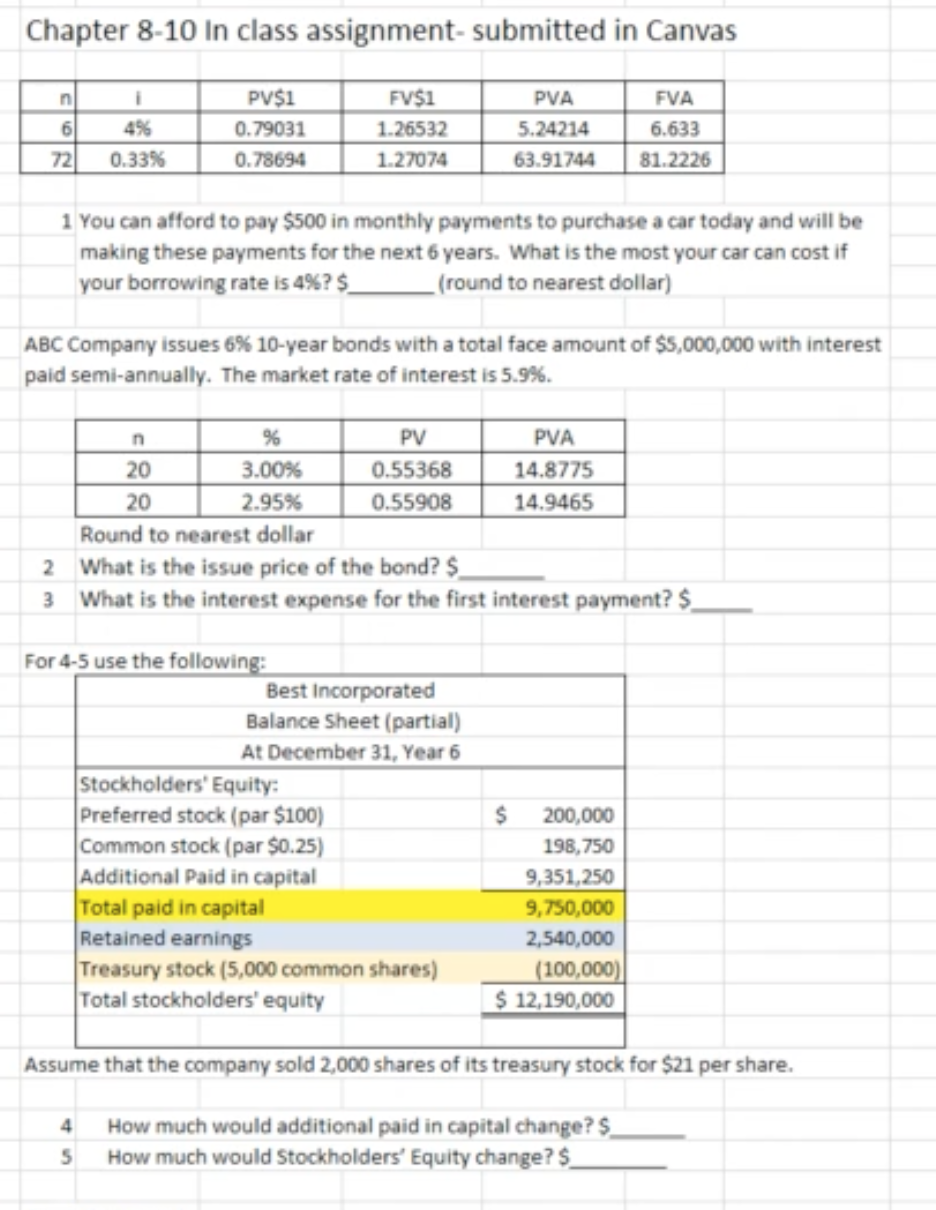 Solved Chapter 8 10 In Class Assignment Submitted In Canvas 
