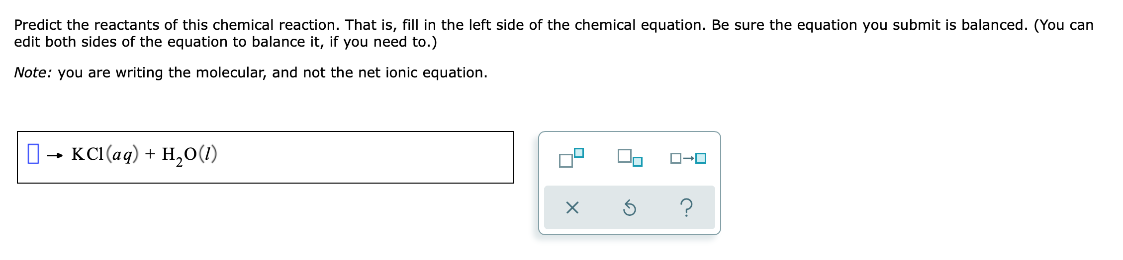 Solved Predict the reactants of this chemical reaction. That | Chegg.com