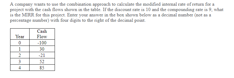 Solved A company wants to use the combination approach to | Chegg.com