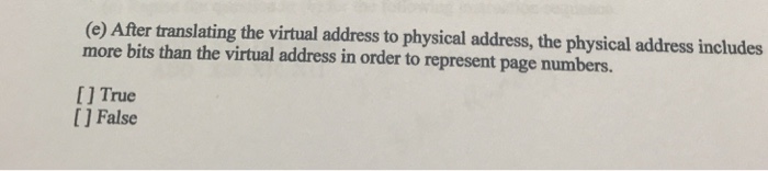 Solved After translating the virtual address to physical | Chegg.com
