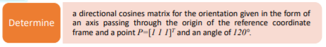 Solved Determine a directional cosines matrix for the | Chegg.com